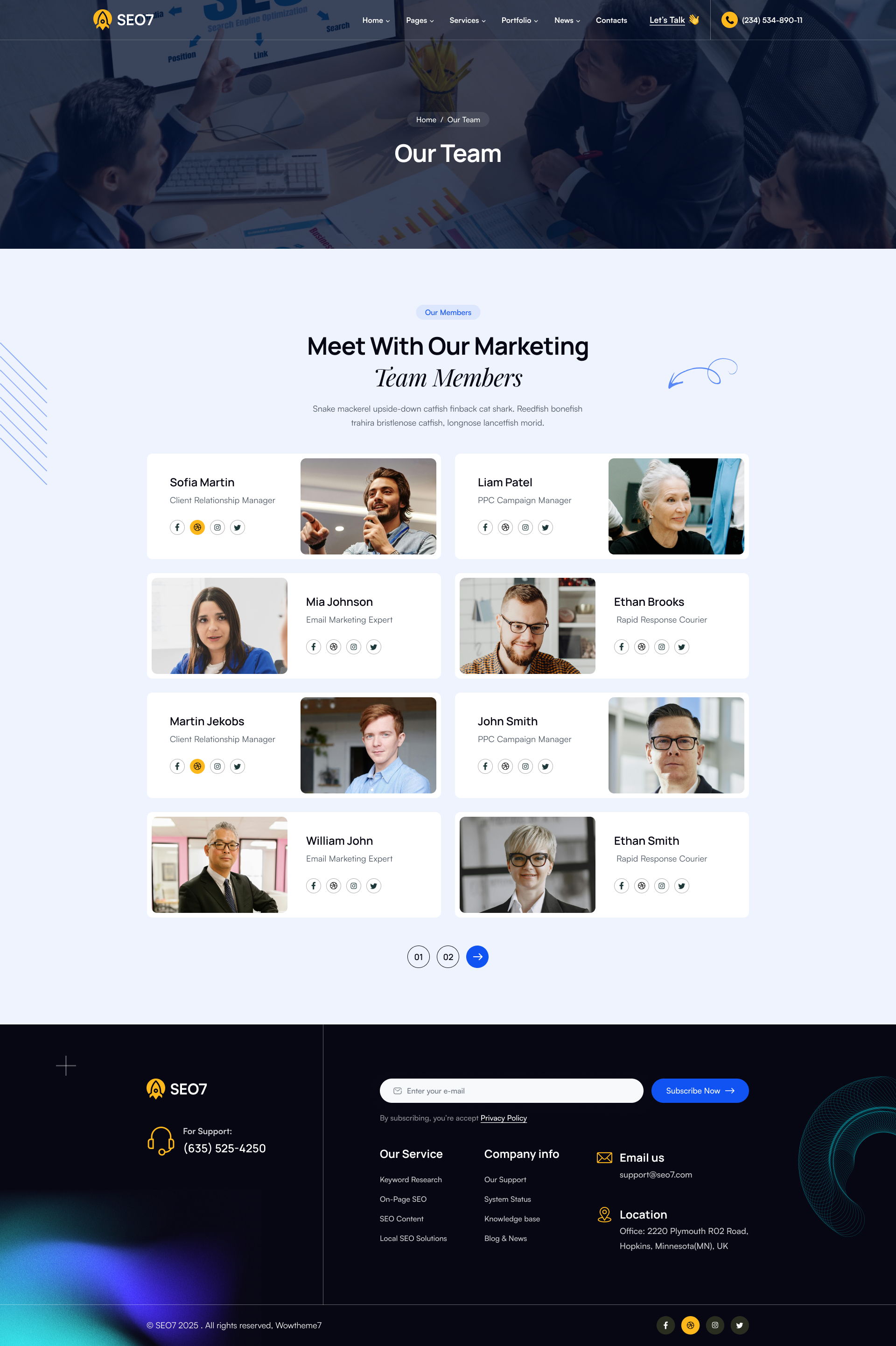 SEO7 - SEO & Digital Marketing Agency Figma UI Template by wowtheme7